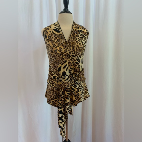 Joseph Ribkoff | Tops | Vintage Joseph Ribkoff Sexy Animal Print Halter ...
